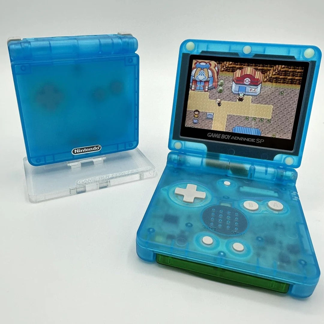 Game Boy Advance SP Console - Ice Blue - Glow in the Dark – Throwback ...