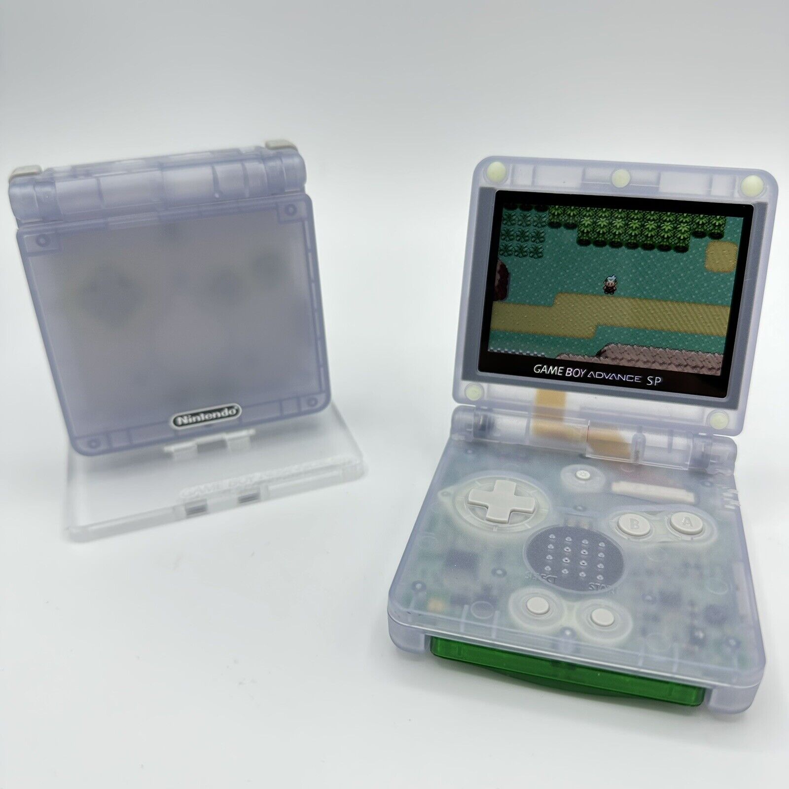 Game Boy Advance SP Console - Glacier Blue – Throwback Gaming
